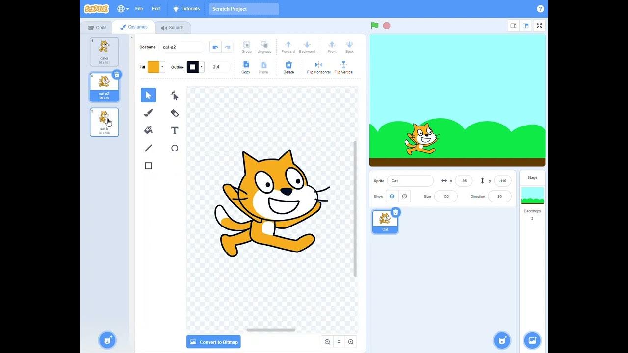 sprite jump in scratch - YouTube