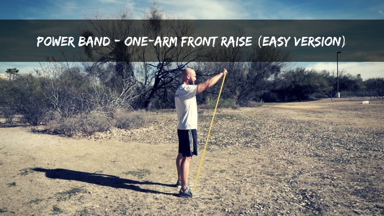 Power Band One-Arm Front Raise (easy version) - YouTube