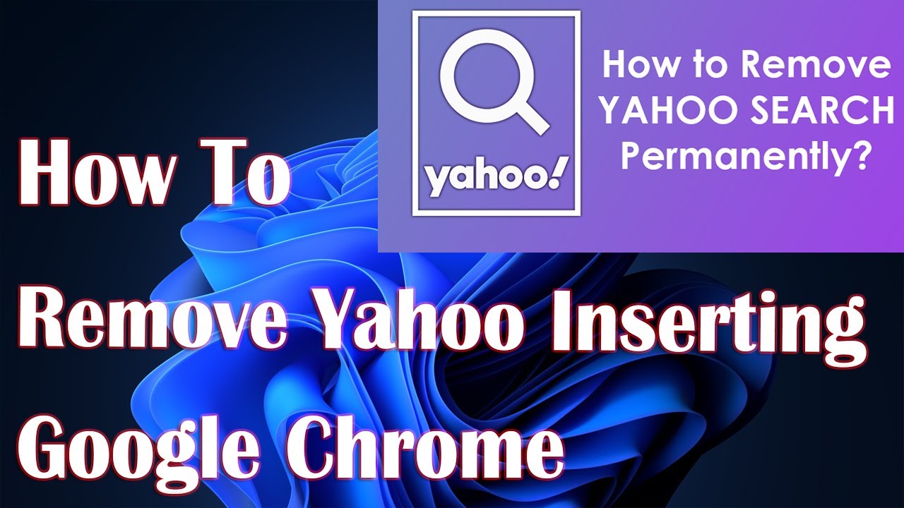 Remove Yahoo Search Engine In Google Chrome - How To - YouTube