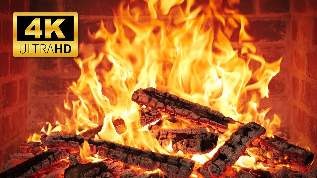 🔥 Cozy Burning Fireplace in 4K Ultra HD. Perfect Ambience for ...