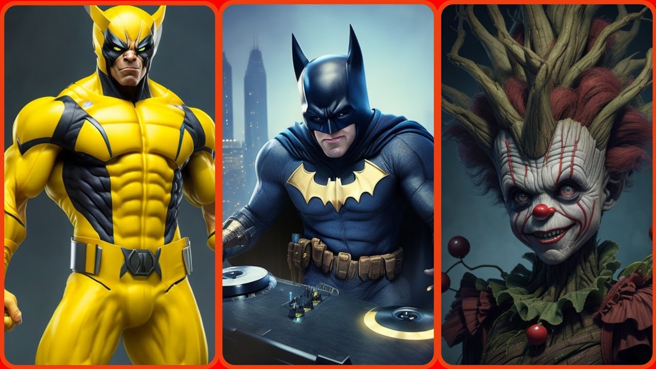 Trending Superheroes Marvel but suit, dj and scary clwon #superheroes # ...