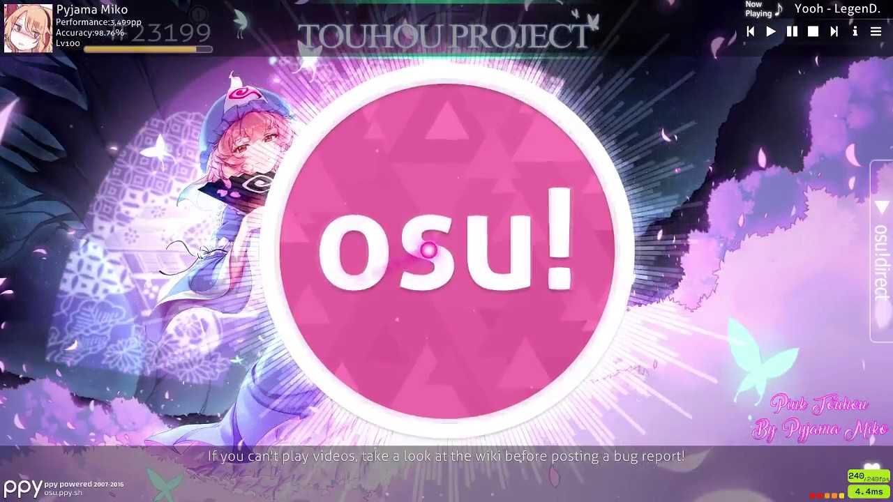 Pink Touhou Skin Demostration - YouTube