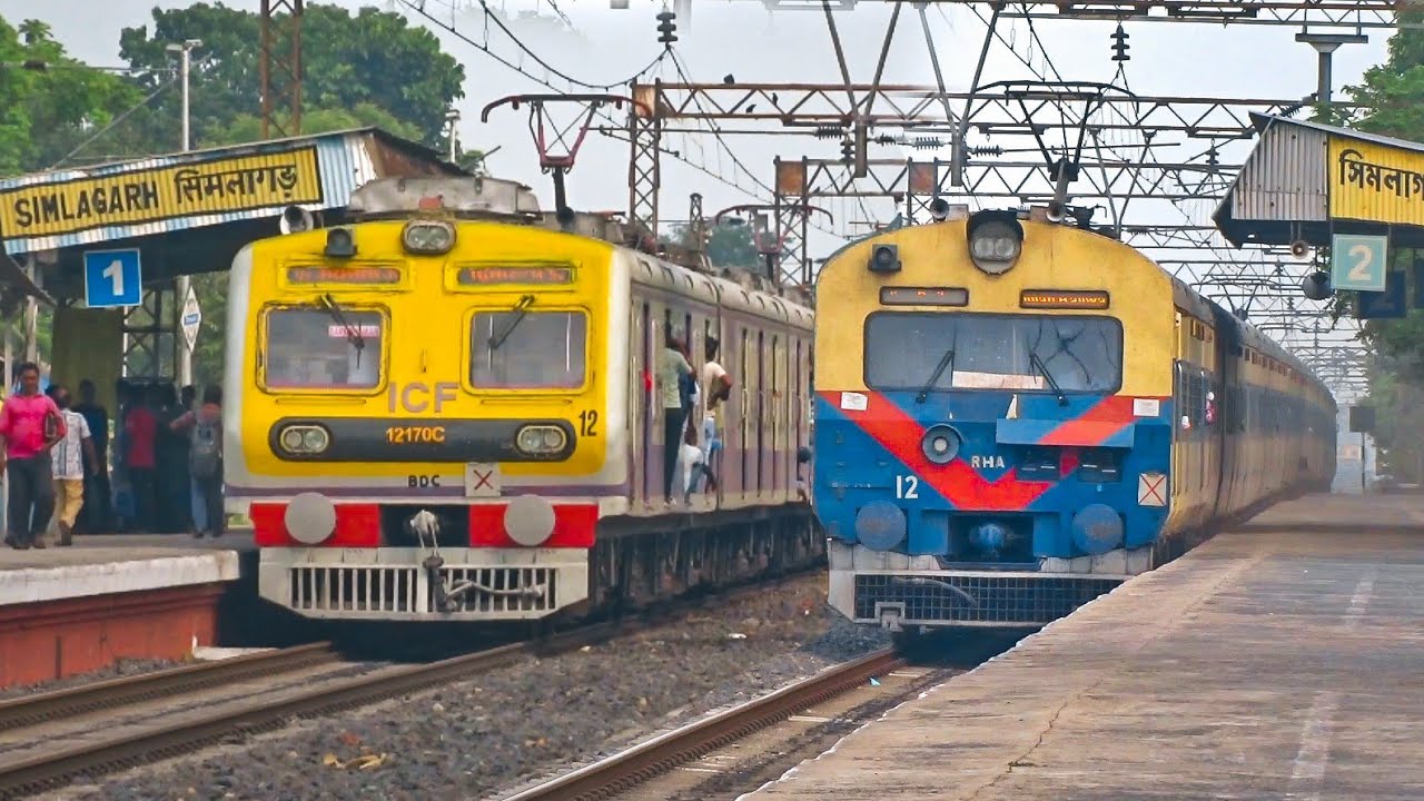 Dangerous speedy MEMU & New EMU local trains of Howrah - Barddhaman ...