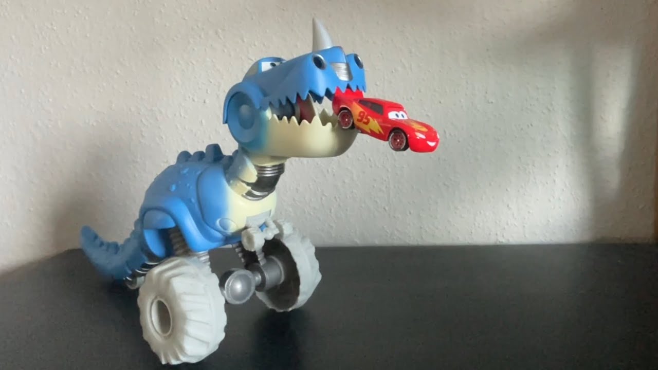 Chomp & Roll Cars on the Road Dino! Tyranamissiasaurus Rex! - YouTube