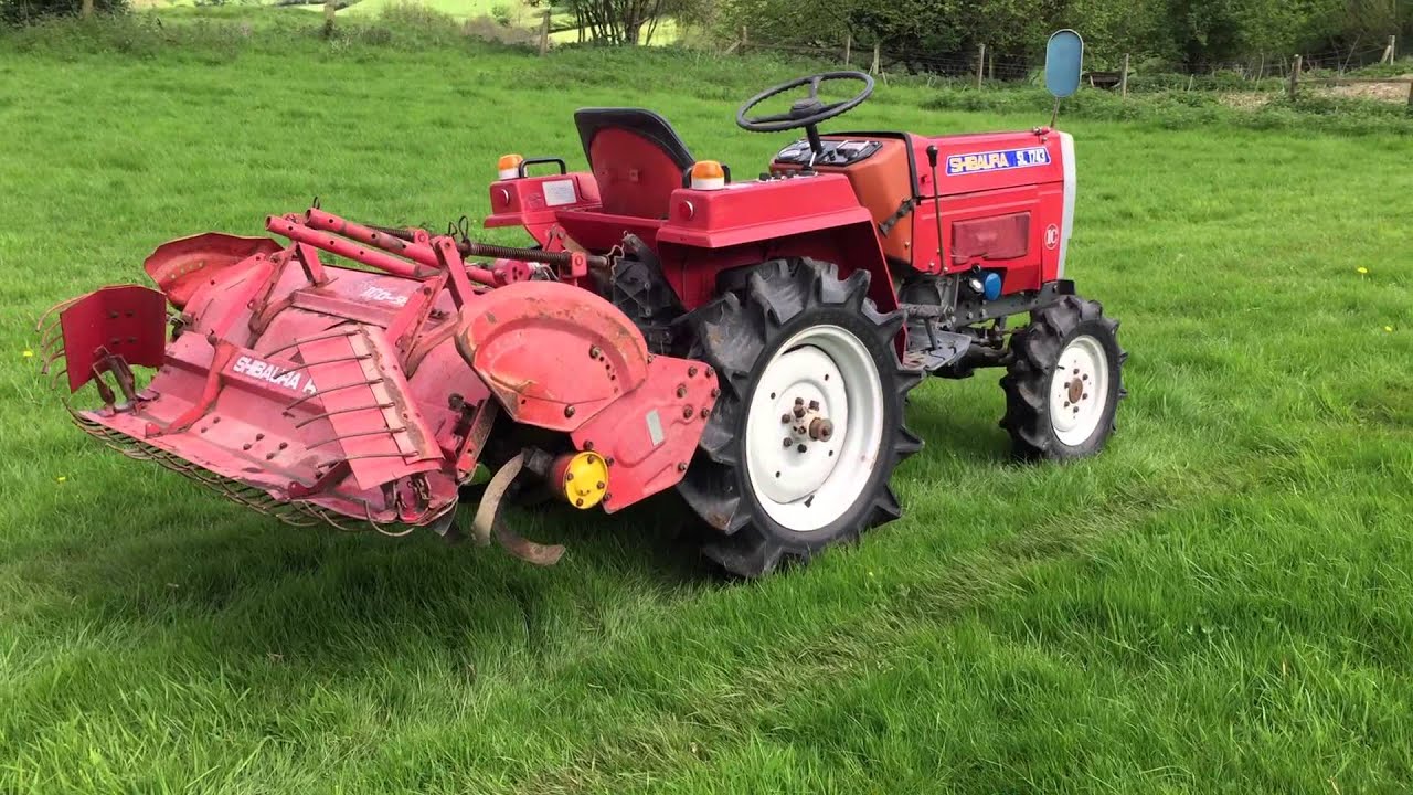 Shibaura SL1743 4WD Compact Tractor with Rotavator - YouTube
