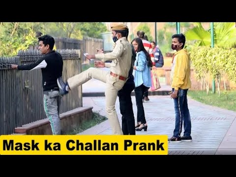funny videos  |  prank video | Mask ka Challan Prank | pranks in india |Indian prank