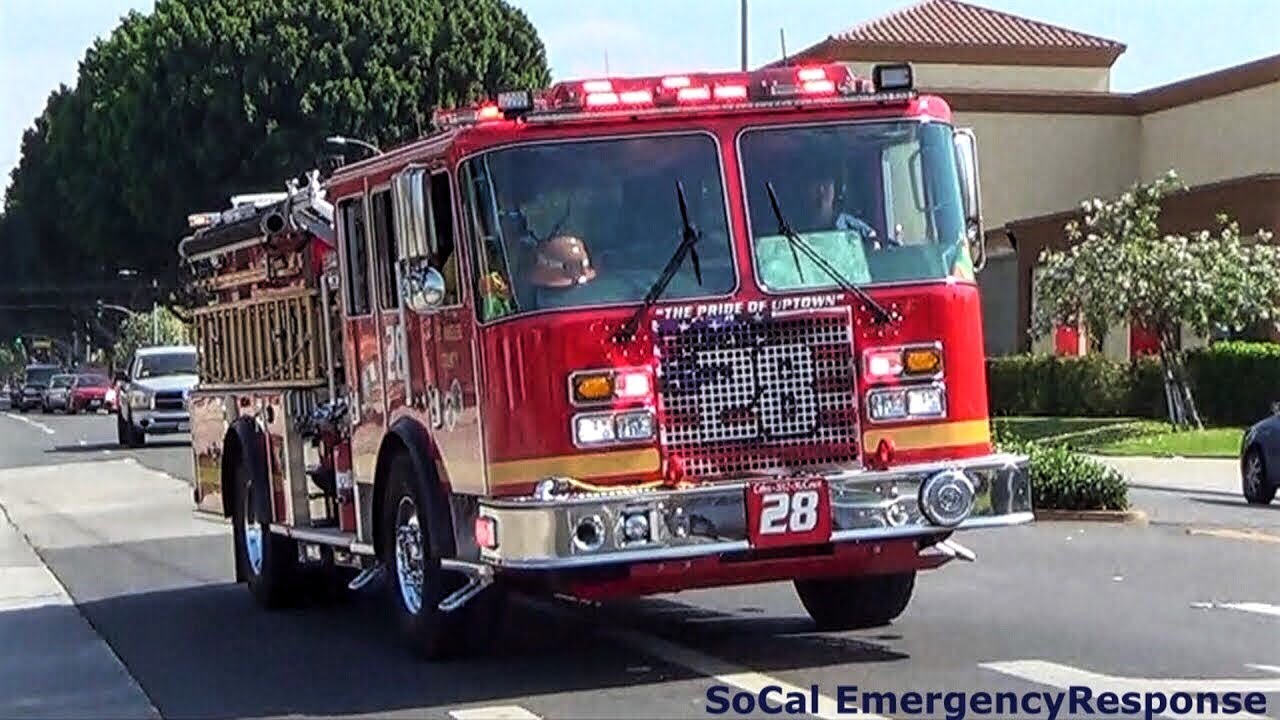 LACoFD NEW Engine 28 Responding (x3) - YouTube