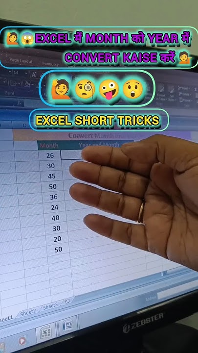 🙋🤪Convert year to Month in Excel short tricks #short #ytshorts #exceltricks #viralshorts #shorts ...