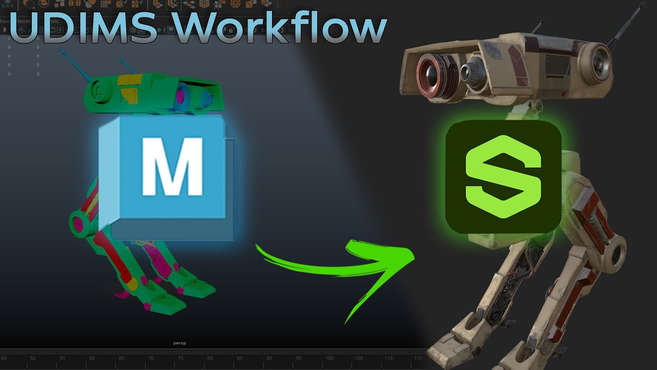 How to Setup UDIMS and Import them into Substance Painter - YouTube