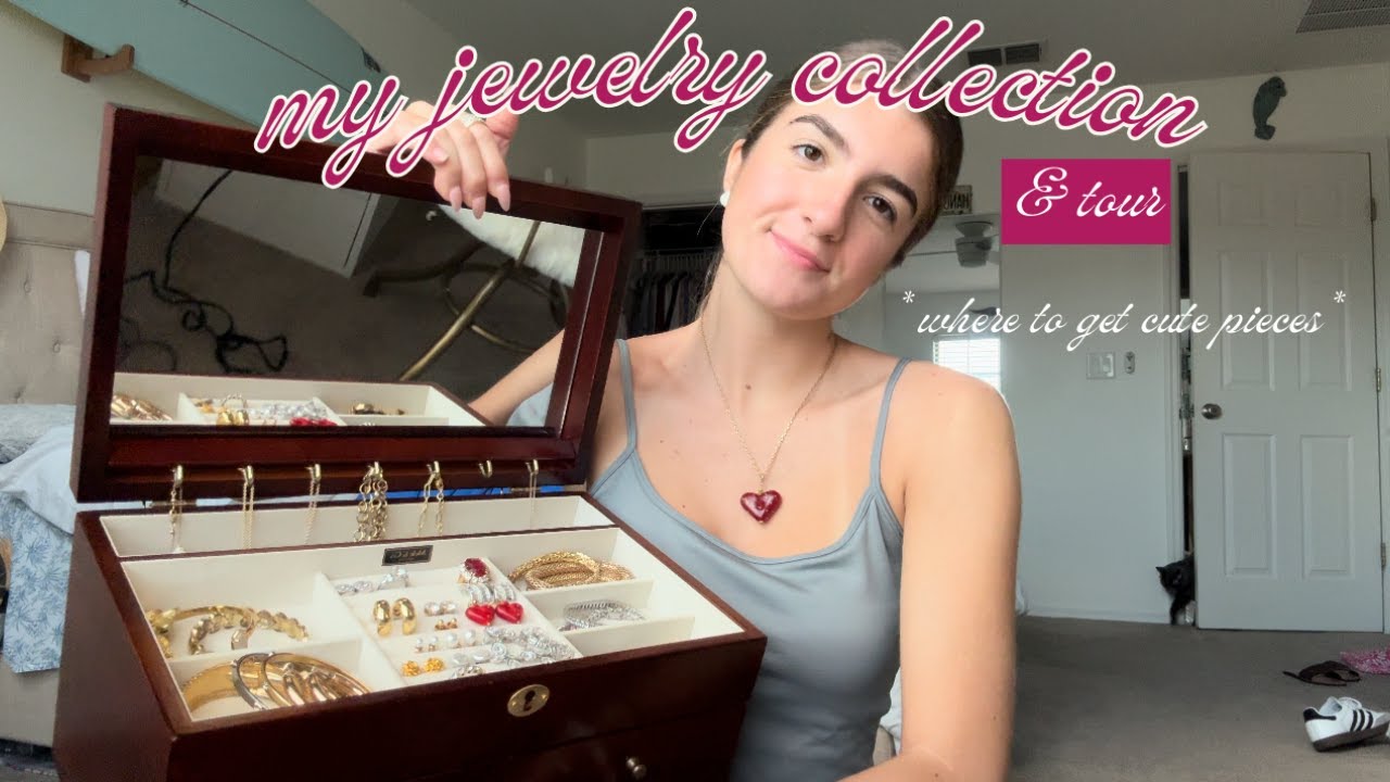 MY JEWELRY COLLECTION!! *chic trendy pieces* - YouTube