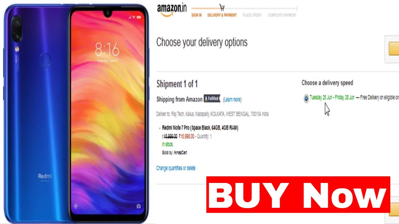 How to Buy on Amazon : Redmi Note 7 Pro buy online | Redmi Note 7 Pro ...