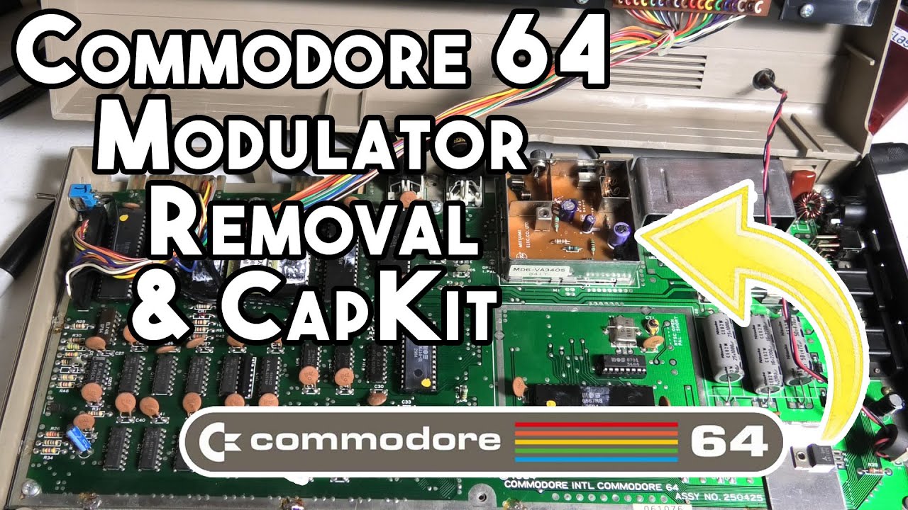 Commodore 64 MODULATOR Removal & Repair - CAP KIT - YouTube