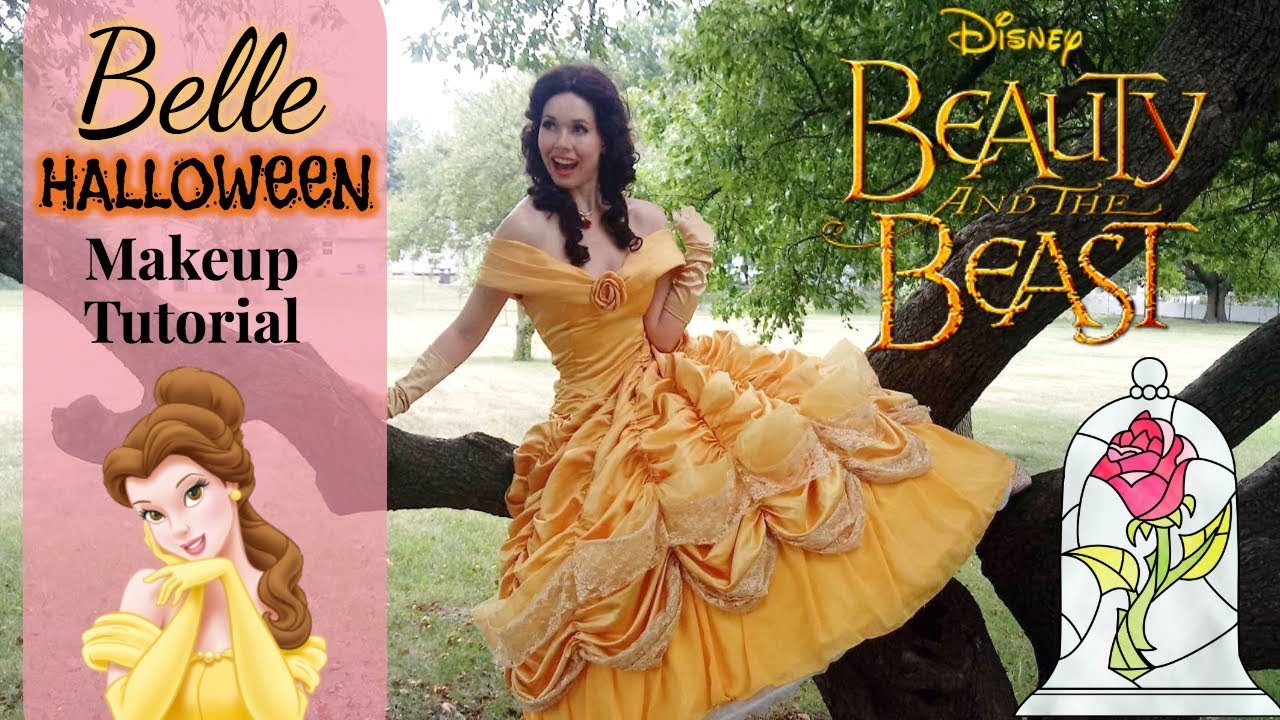 DISNEY'S BELLE MAKEUP TUTORIAL! Halloween Look - YouTube