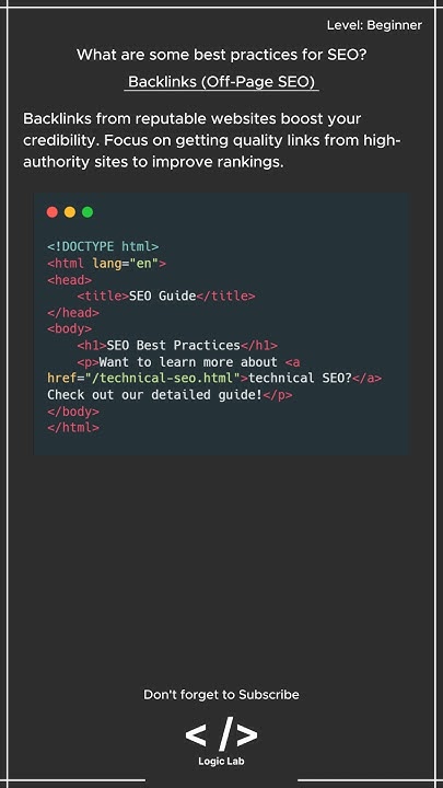 Web Development Interview Question: SEO Best Practices #webdevelopment #webdev #webdeveloper ...