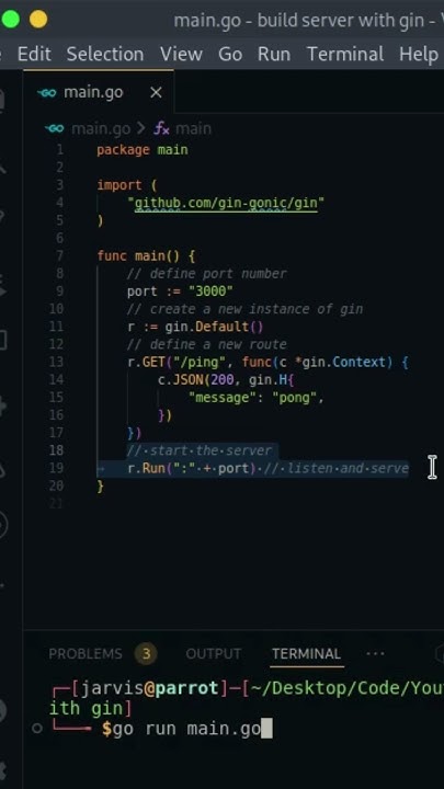 Golang Tutorial Build Server With Golang And Gin Framework Golang Golangtutorial Youtube