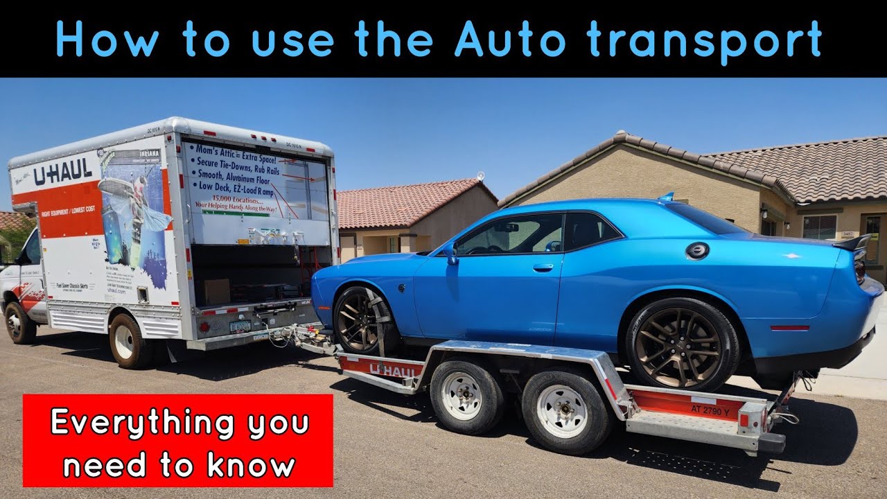 How to use UHAUL AUTO TRANSPORT Car Trailer for LOW PROFILE CARS - YouTube