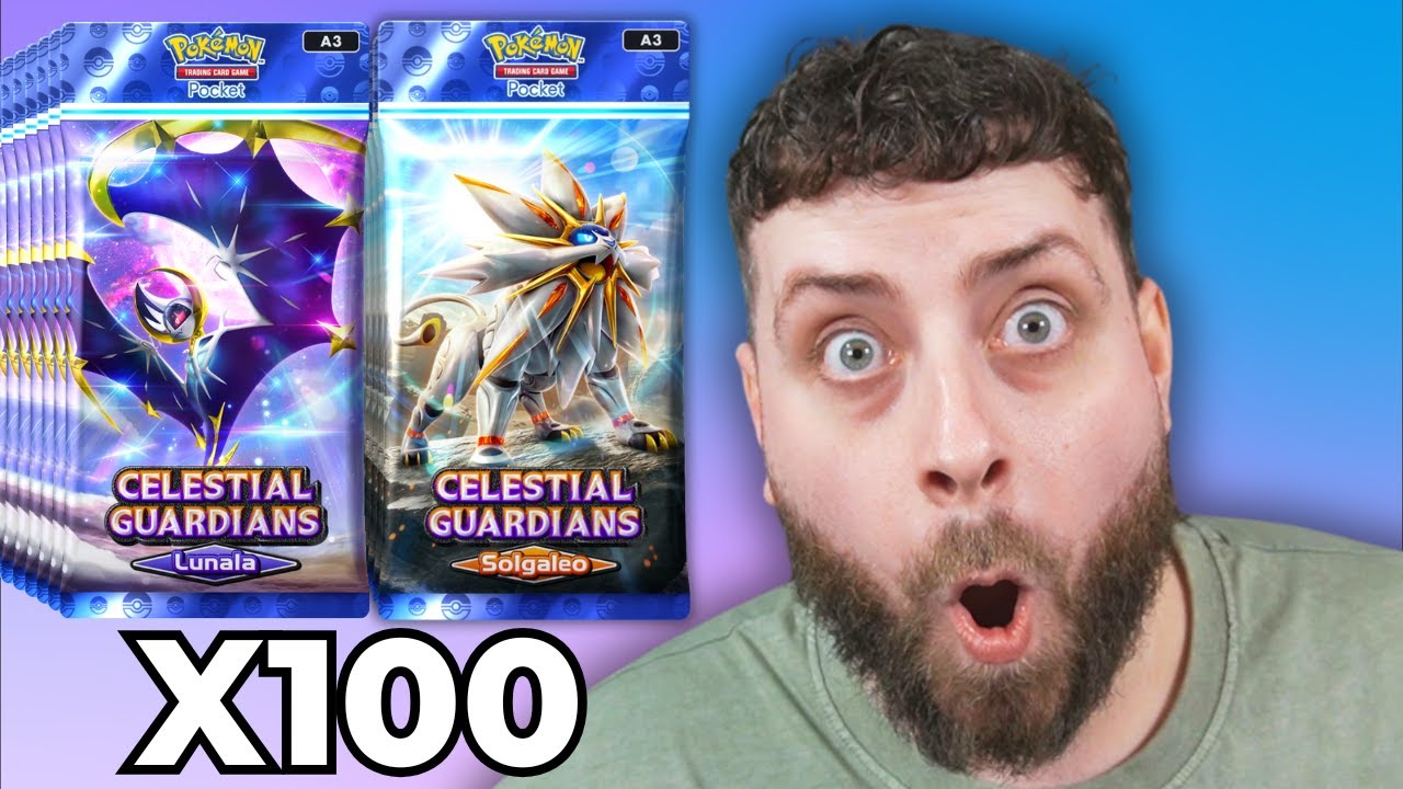 I Opened 100 Celestial Guardians Packs In Pokémon TCG Pocket! - YouTube