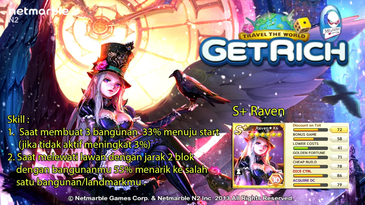 Line Get Rich Japan : S+ Raven Skill - YouTube