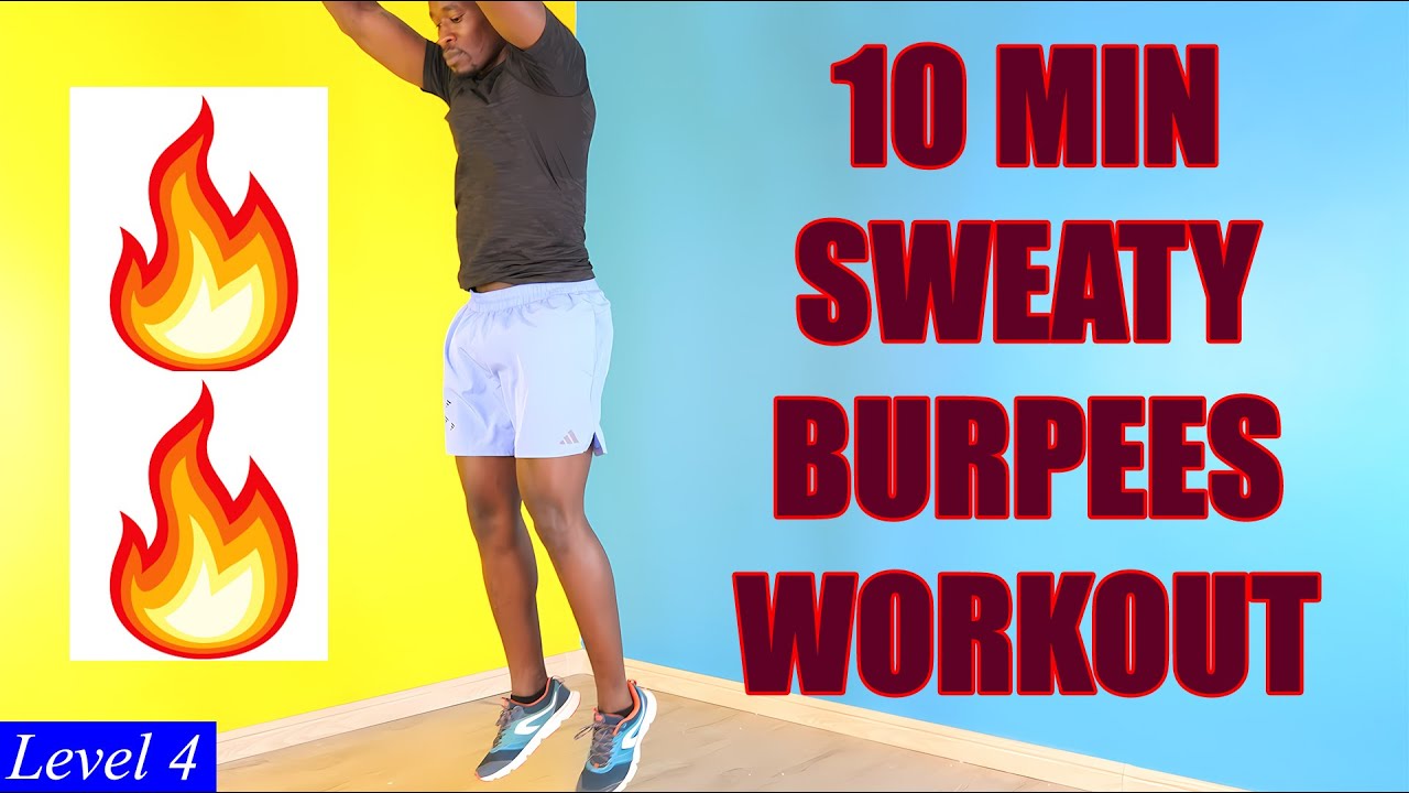 10-Minute BURPEES WORKOUT to Make You Sweat Buckets - YouTube