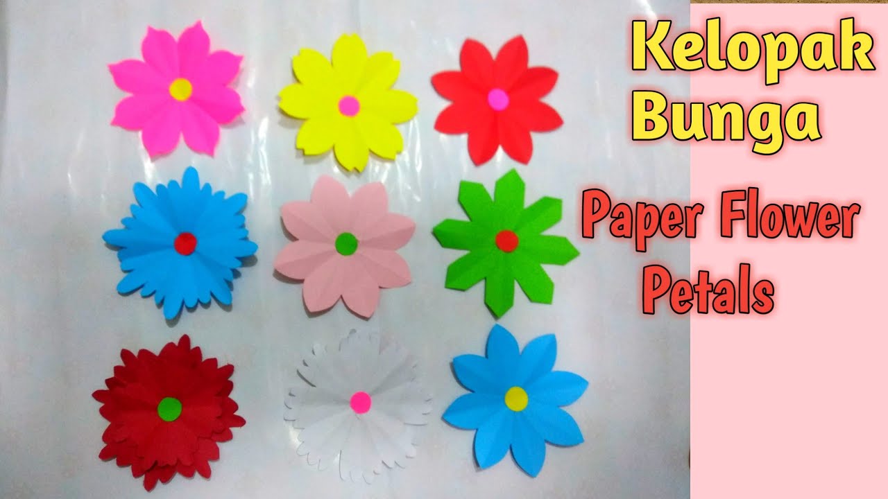 Cara Membuat Kelopak Bunga dari Kertas/Origami || Bunga Dari Kertas ...