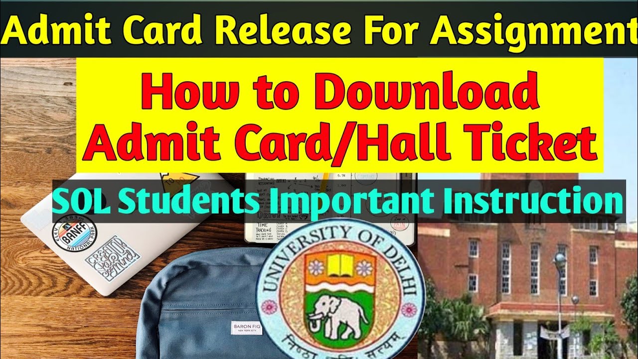 How To Download Hall Ticket For SOL Students 2020 | SOL Students Admit ...
