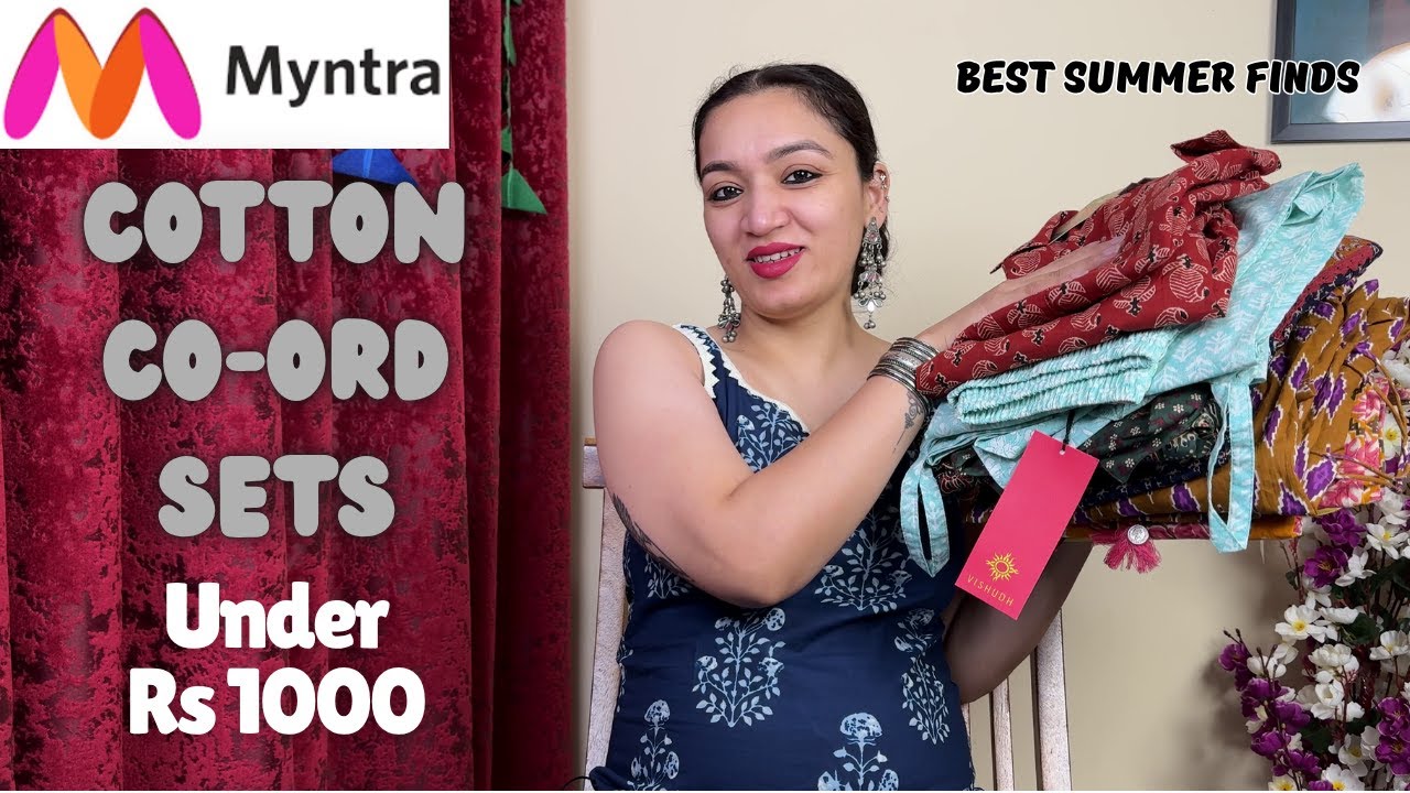 Cotton Co-ord Set From Myntra Under Rs 1000 || Myntra Co-ord Set Haul # ...