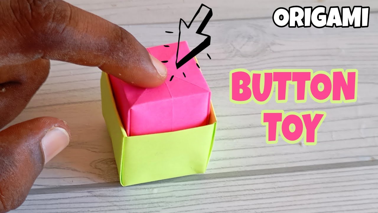 STRESS BUSTER BUTTON TOY ORIGAMI| PRESSING TOY PAPER CRAFT INTERESTING ...