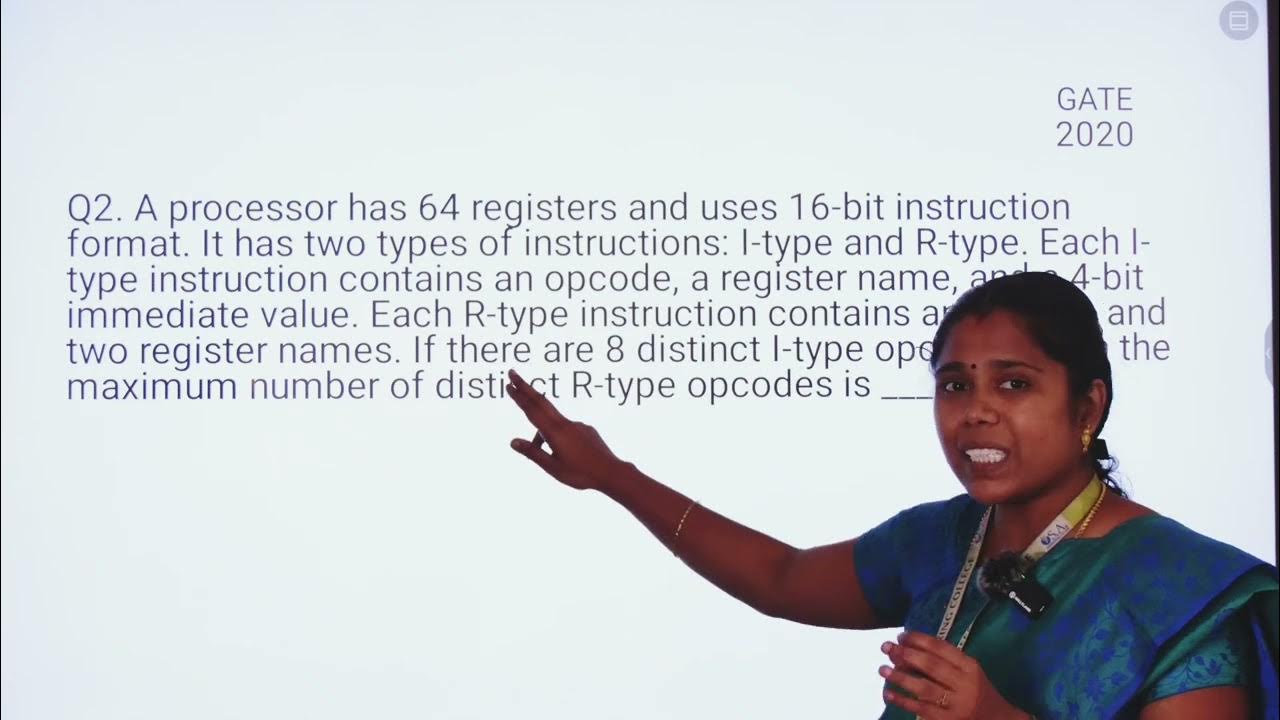 GATE CLASS 2024 - COMPUTER ORGANIZATION & ARCHITECTURE - Mrs.S.N.ANANTHI - S.A. ENGINEERING ...