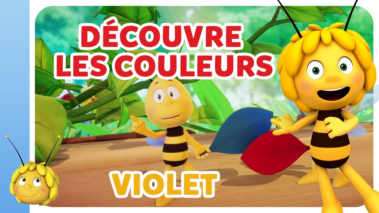 Découvre les couleurs avec Maya l'Abeille : Violet | Dessin animé pour ...