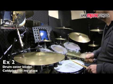 Coldplay - In my place - FREE DRUM LESSON - YouTube