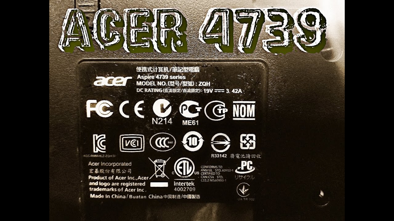 ACER 4739 Govt Laptop Not Power On - YouTube