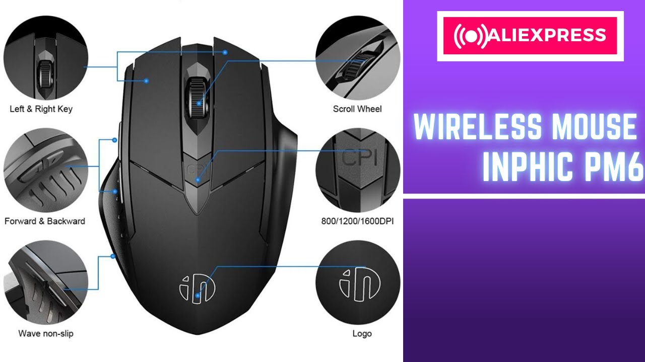 INPHIC PM6 Wireless Mouse - YouTube