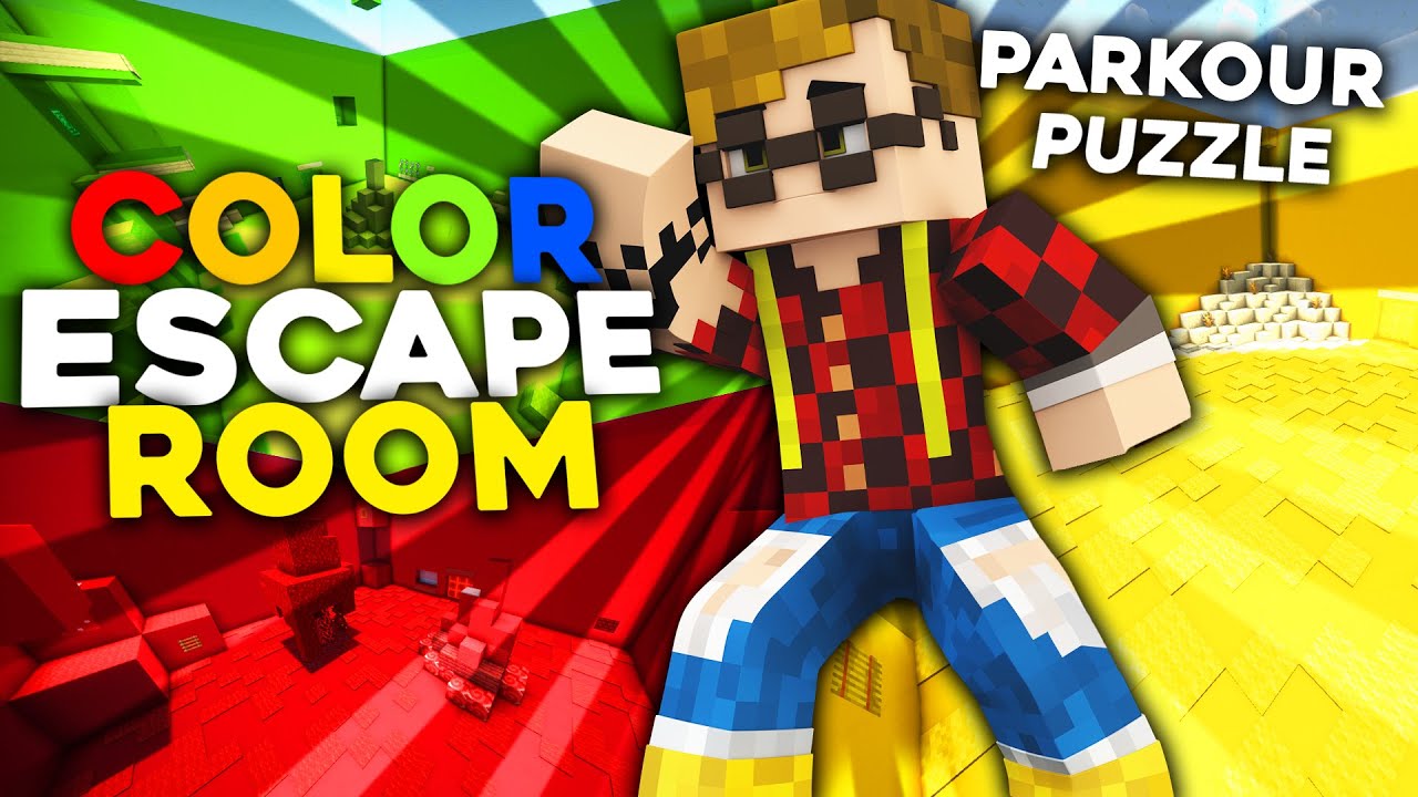IL RITORNO DEL PARKOUR CON GLI ENIGMI SU MINECRAFT !! COLOR ESCAPE ROOM ...