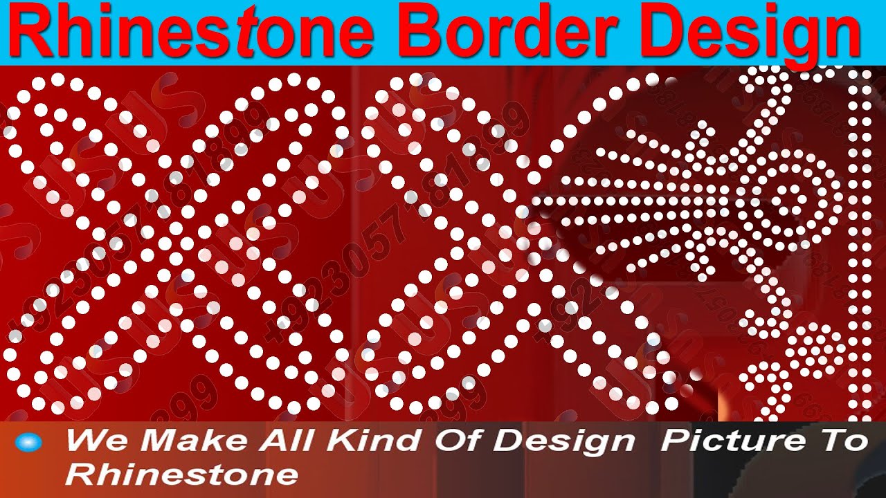 Best Rhinestone Border Design for Girls Shoot(Dress), Gown (Burqa ...