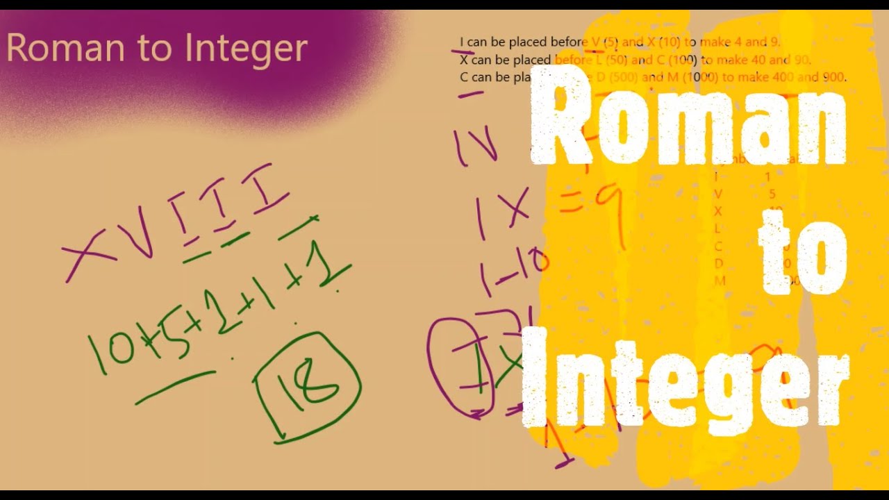 Roman To Integer Leetcode 13 Coders Camp Youtube