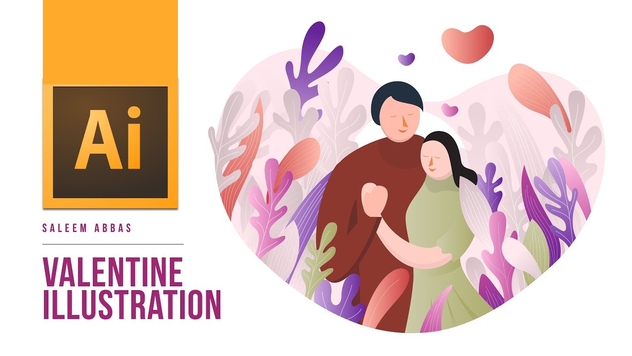 Illustrator Tutorials | Valentine's Day Illustration - YouTube