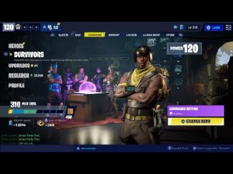 Fortnite STW // Reaching power level 120 :) - YouTube