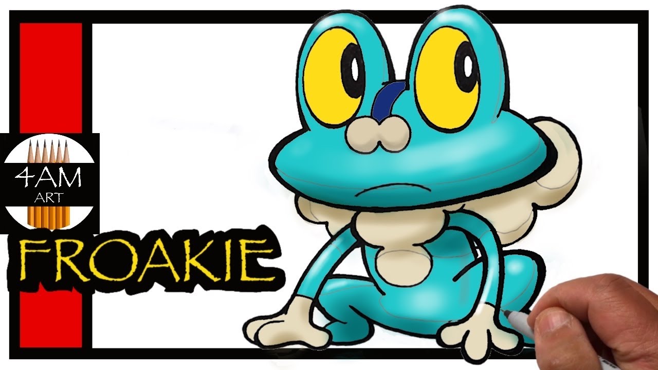 How to Draw POKÉMON, FROAKIE, Step by Step - YouTube