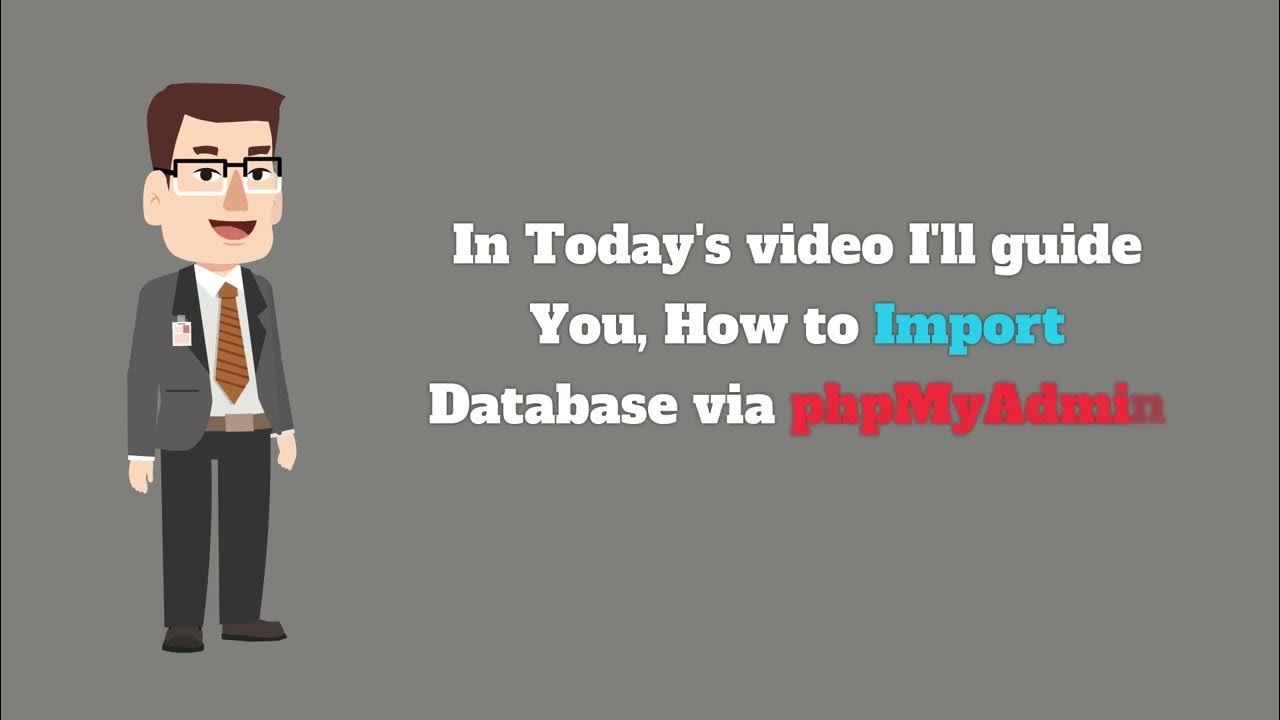 How To Import Database Via Phpmyadmin In Cpanel Yottasrc Youtube