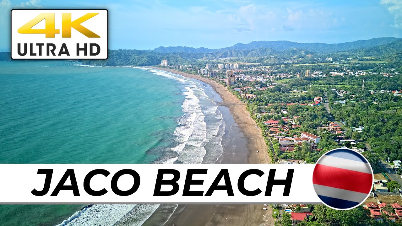 [4K] Top Tourism Town 🌞 JACO, Costa Rica // Walking The Beach # ...