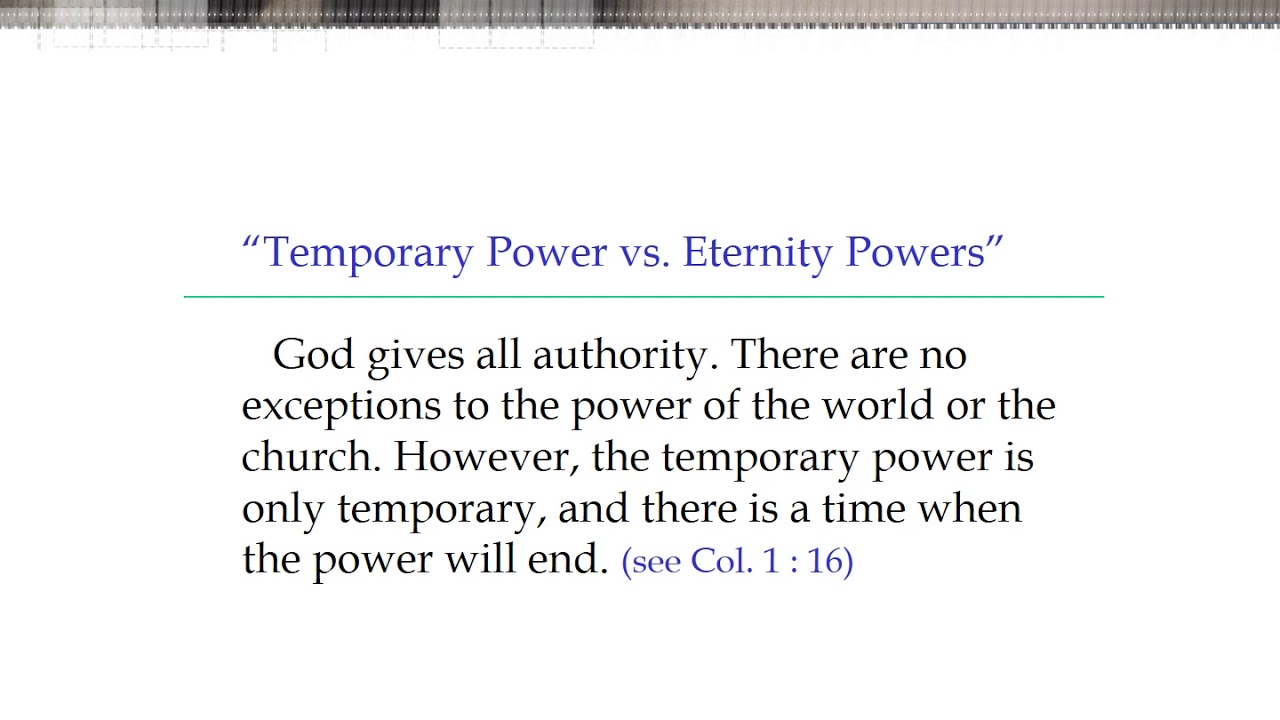 Revelation 9 : 5 - 6 Temporary powers vs Eternity powers. - YouTube