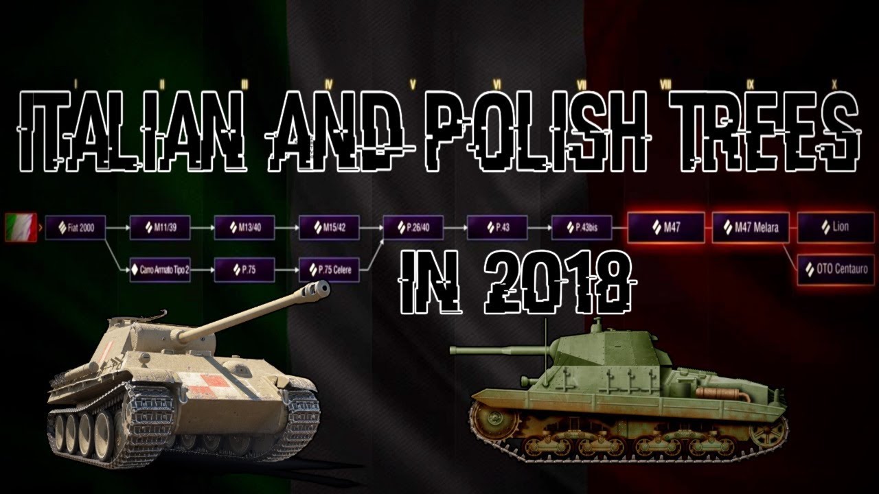 ITALIAN AND POLISH TECH TREES IN 2018 | World of Tanks - YouTube
