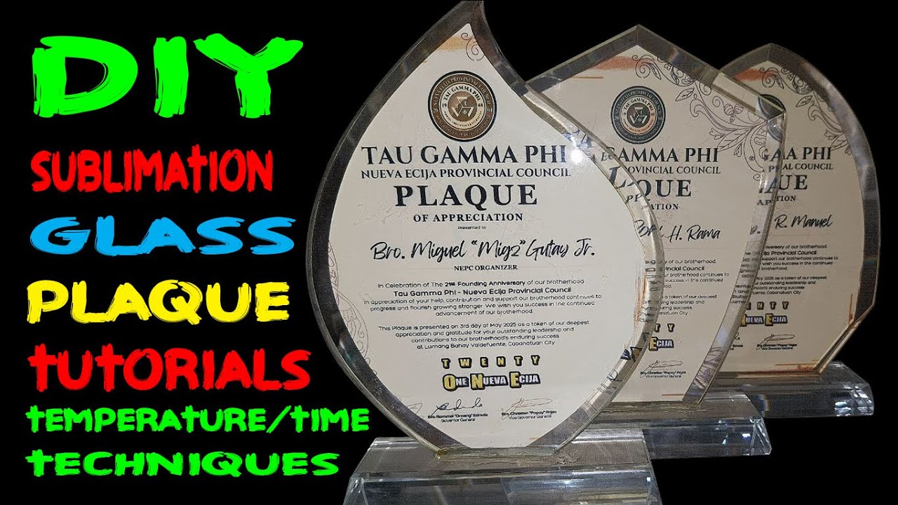 Sublimation Glass Plaque: Step-by-Step Printing Formula #glassplaque ...