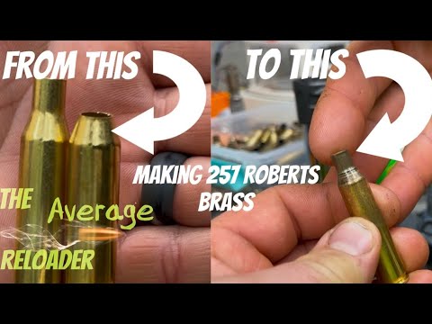 Making 257 Roberts brass from 25-06 - YouTube