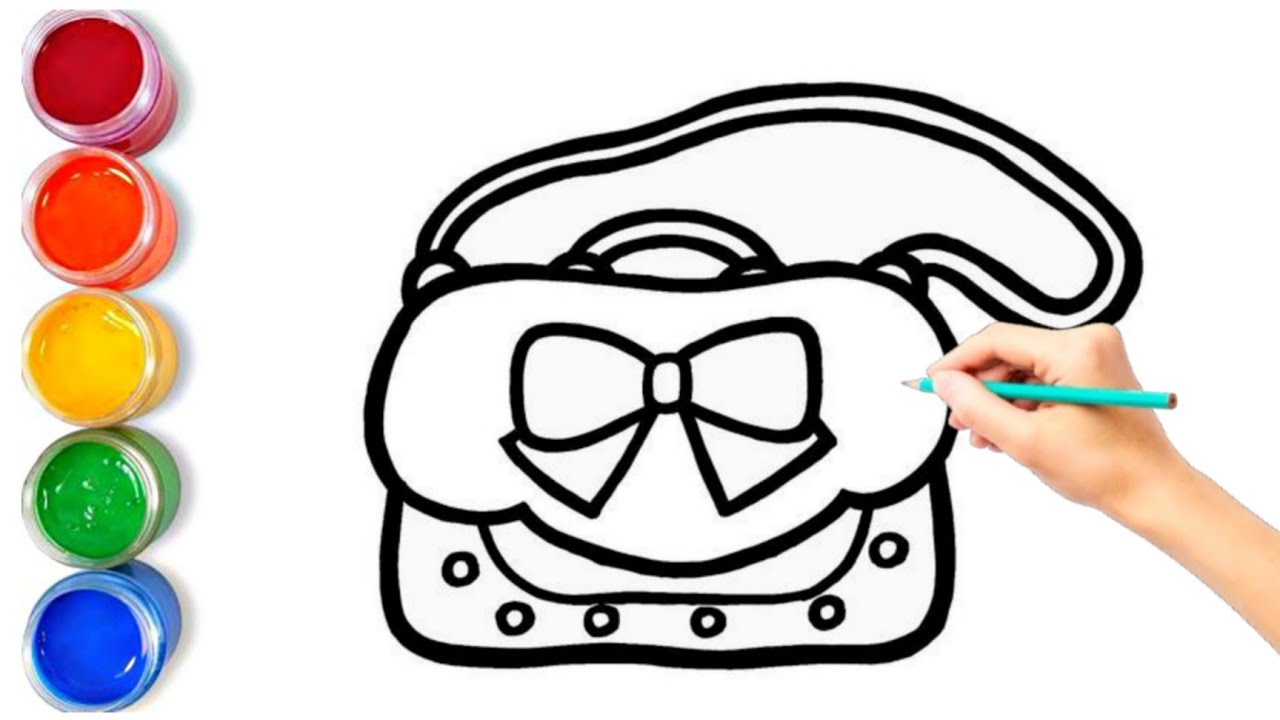 How to draw easy purse | easy drawings step by step for kids - YouTube