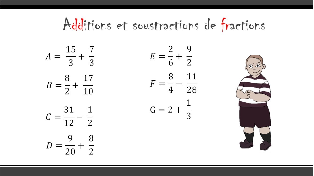 Additions et soustractions de fractions - Entraînement avant un ...