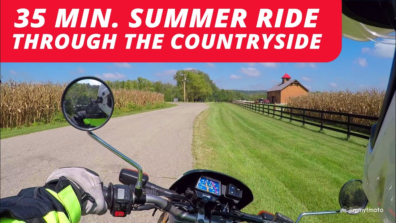 35 Minute Summer Motorcycle Ride Through the Countryside on my Dual ...
