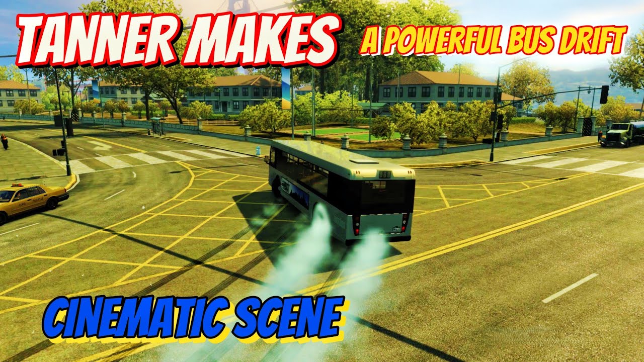 Tanner MakesA Powerful Bus DriftCinematic Scene #games #drift #racing ...