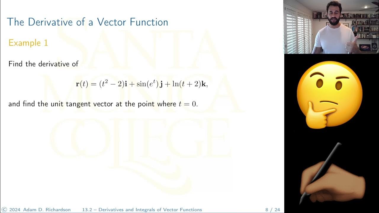 13.2 – Derivatives and Integrals of Vector Functions - YouTube