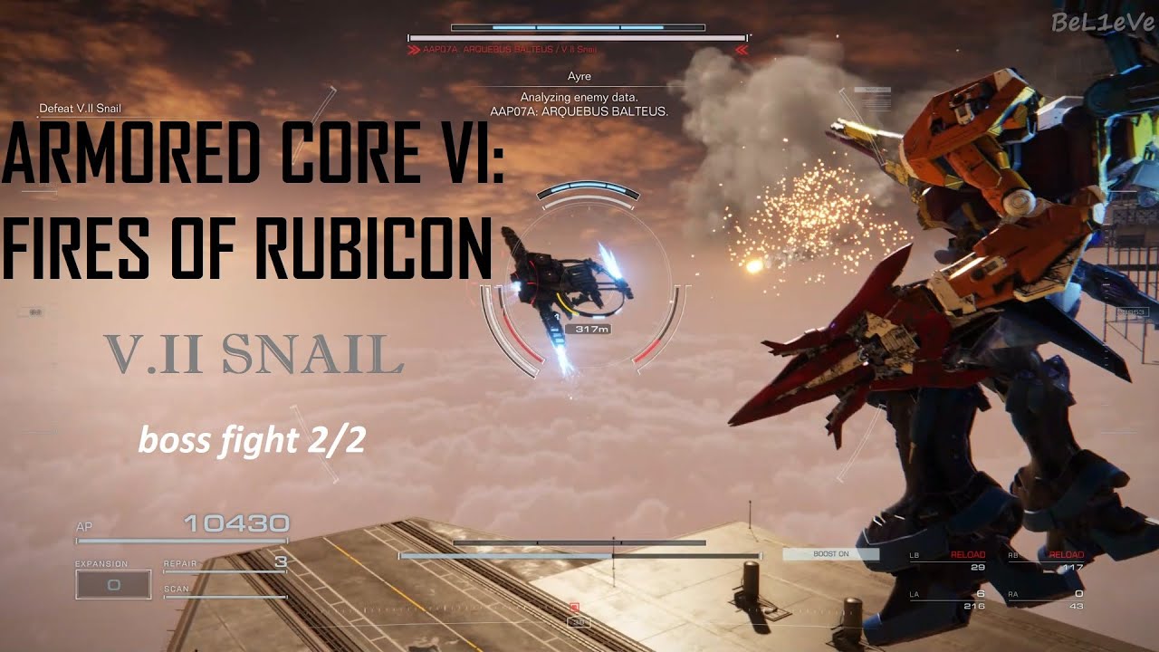 ARMORED CORE VI: FIRES OF RUBICON [PS5] V.II SNAIL boss fight 2/2 ...